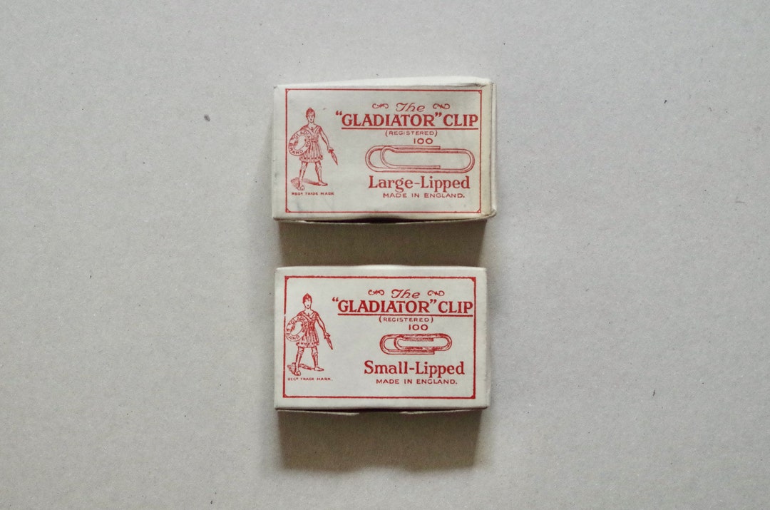 Vintage Paperclips Box of Paper Clips 'gladiator' Vintage Desk Items ...