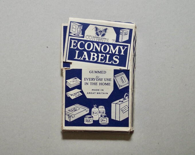 Vintage Gummed Labels - Economy Labels - Box of Plain Labels ...
