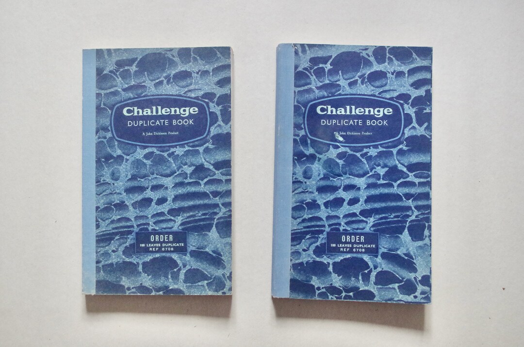 Vintage Duplicate Book - Notebook - 'challenge' - Blank Pages - Vintage ...