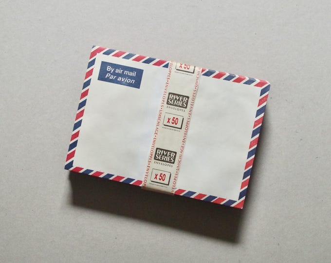 Vintage Envelopes - Pack of X50 Air Mail Envelopes - River Series ...