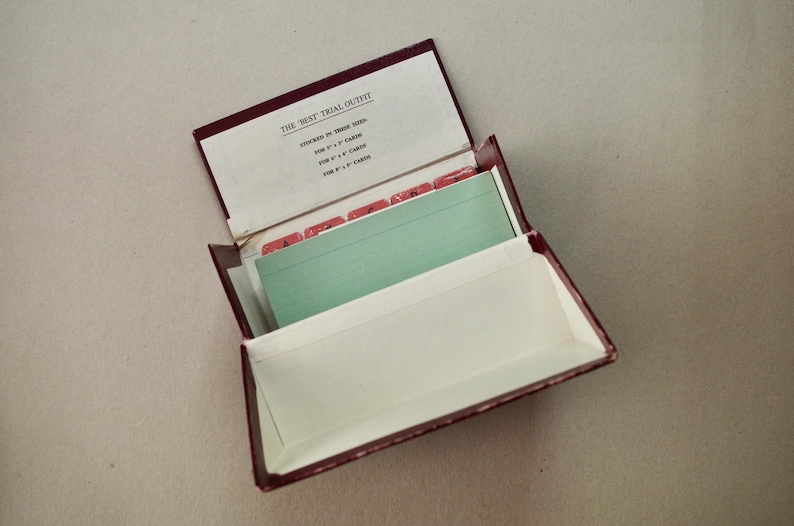 Vintage Index Card Box With Index Cards - A-Z Organiser - 'the Best ...
