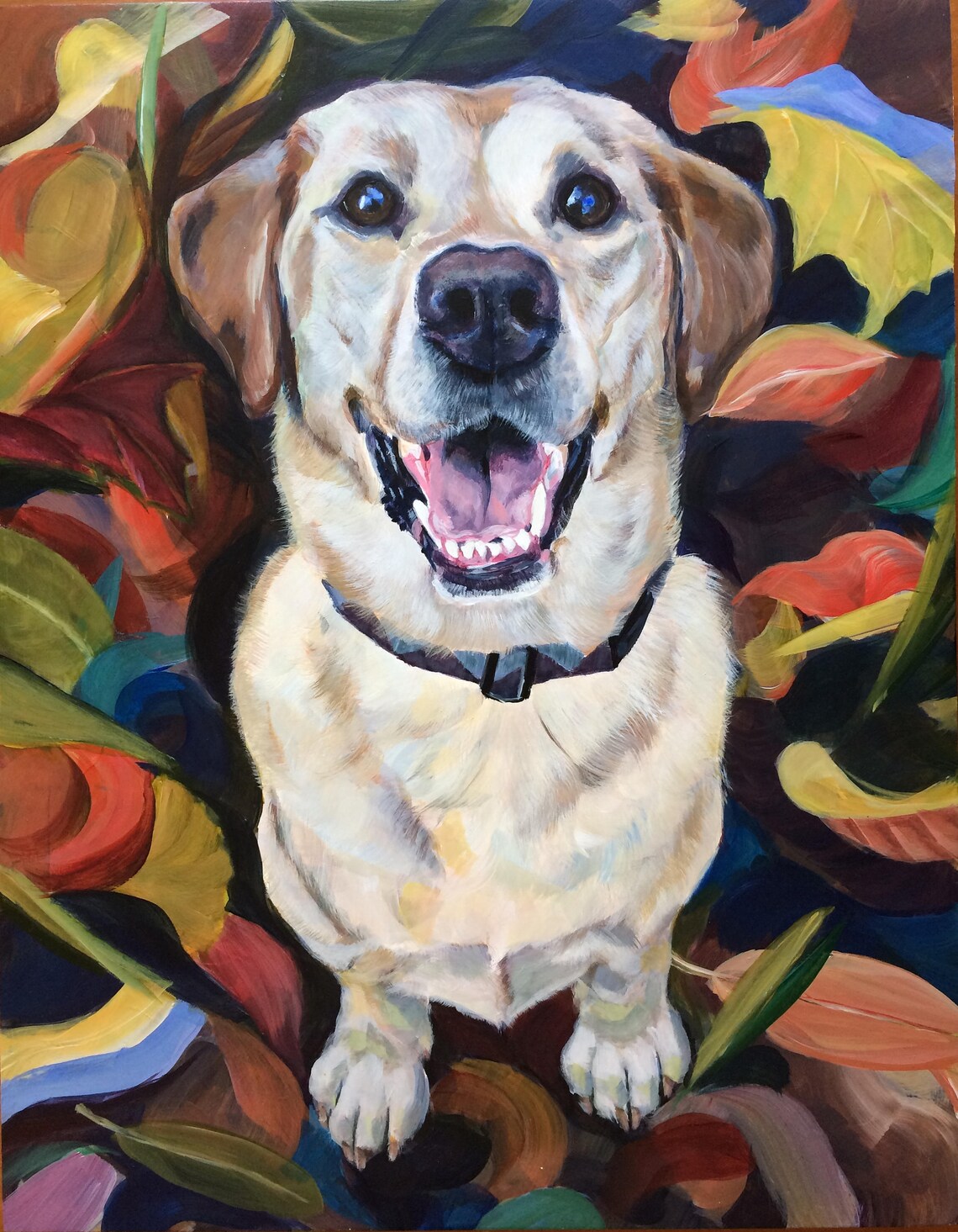 Yellow Lab Smiling Giclee Print 11 X 14 - Etsy