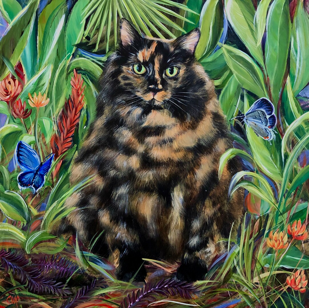 Jungle Kitty, 12 X 12 - Etsy