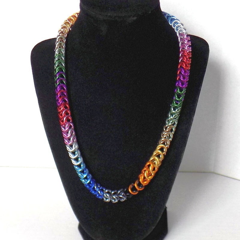 Rainbow Chain Mail - Etsy