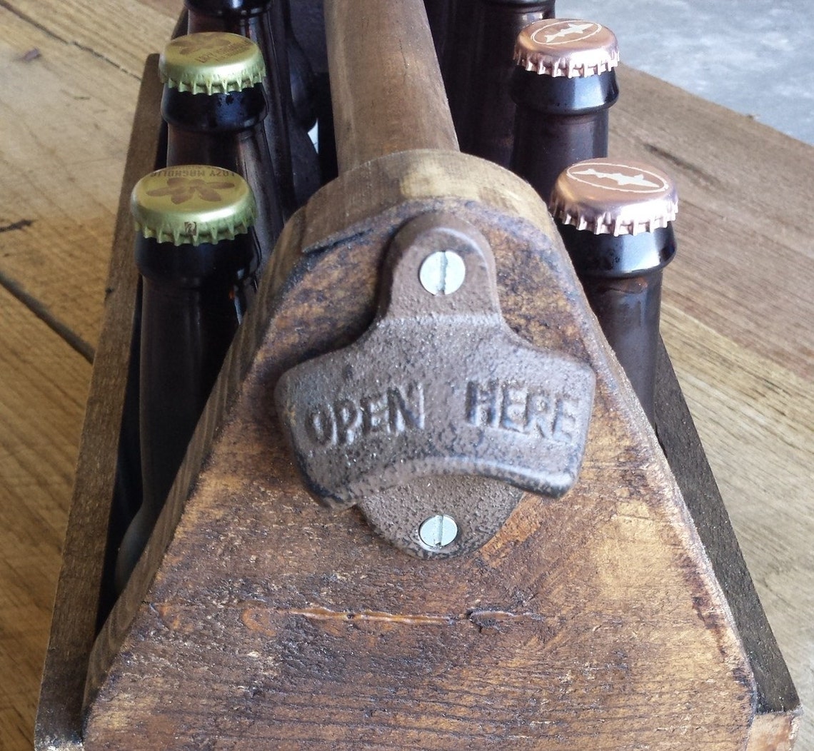 Antique Tool Box Drink Carrier Reclaimed Barn Wood Rustic Decor Gifts ...