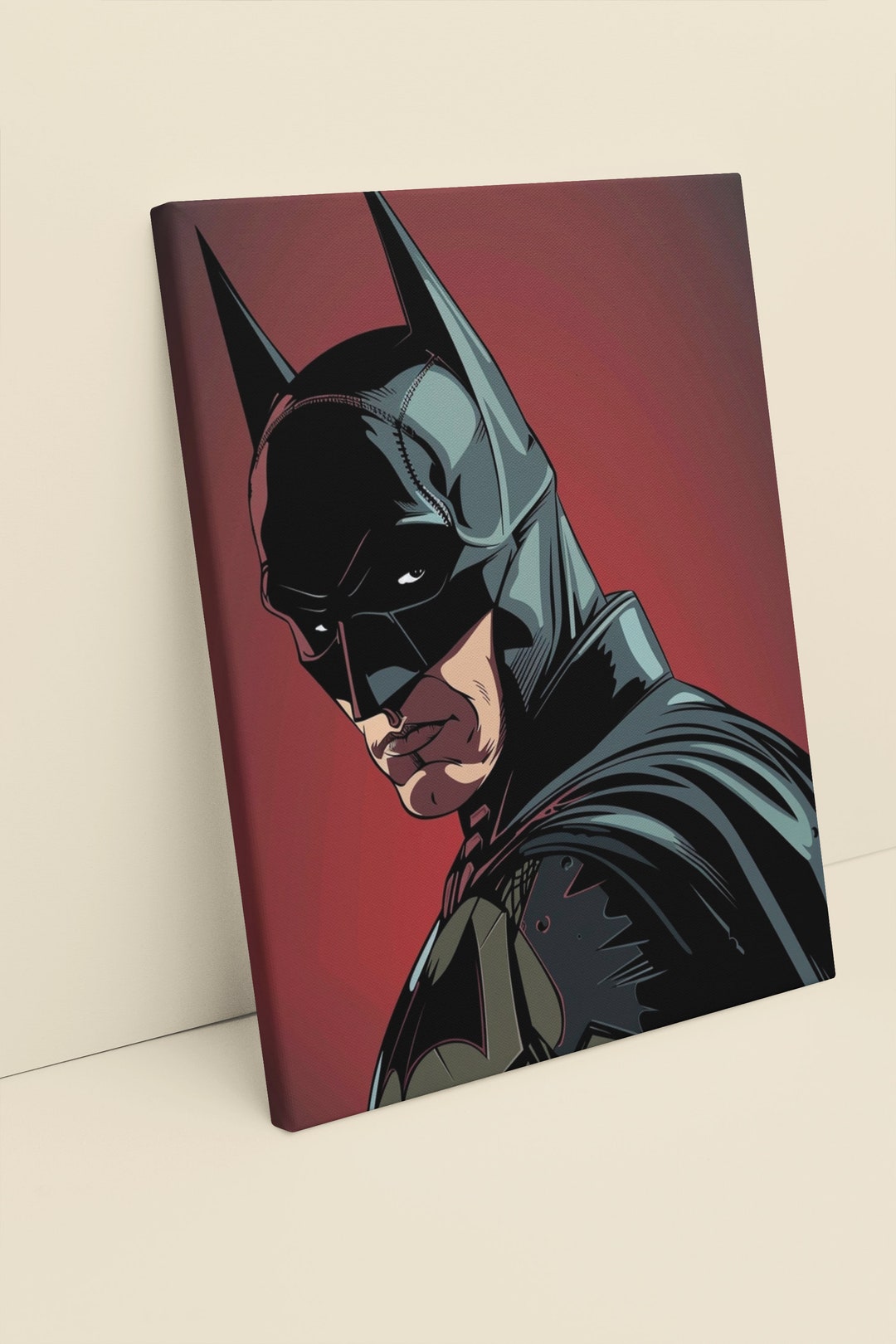 Acrylic Original Handmade Batman Art/ Acrylic Painting/ on Canvas/ Fan ...