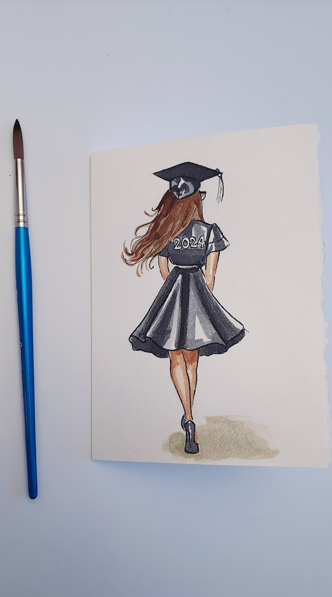 Handpainted Watercolor Graduation Card, Graduation Gift, Handmade ...