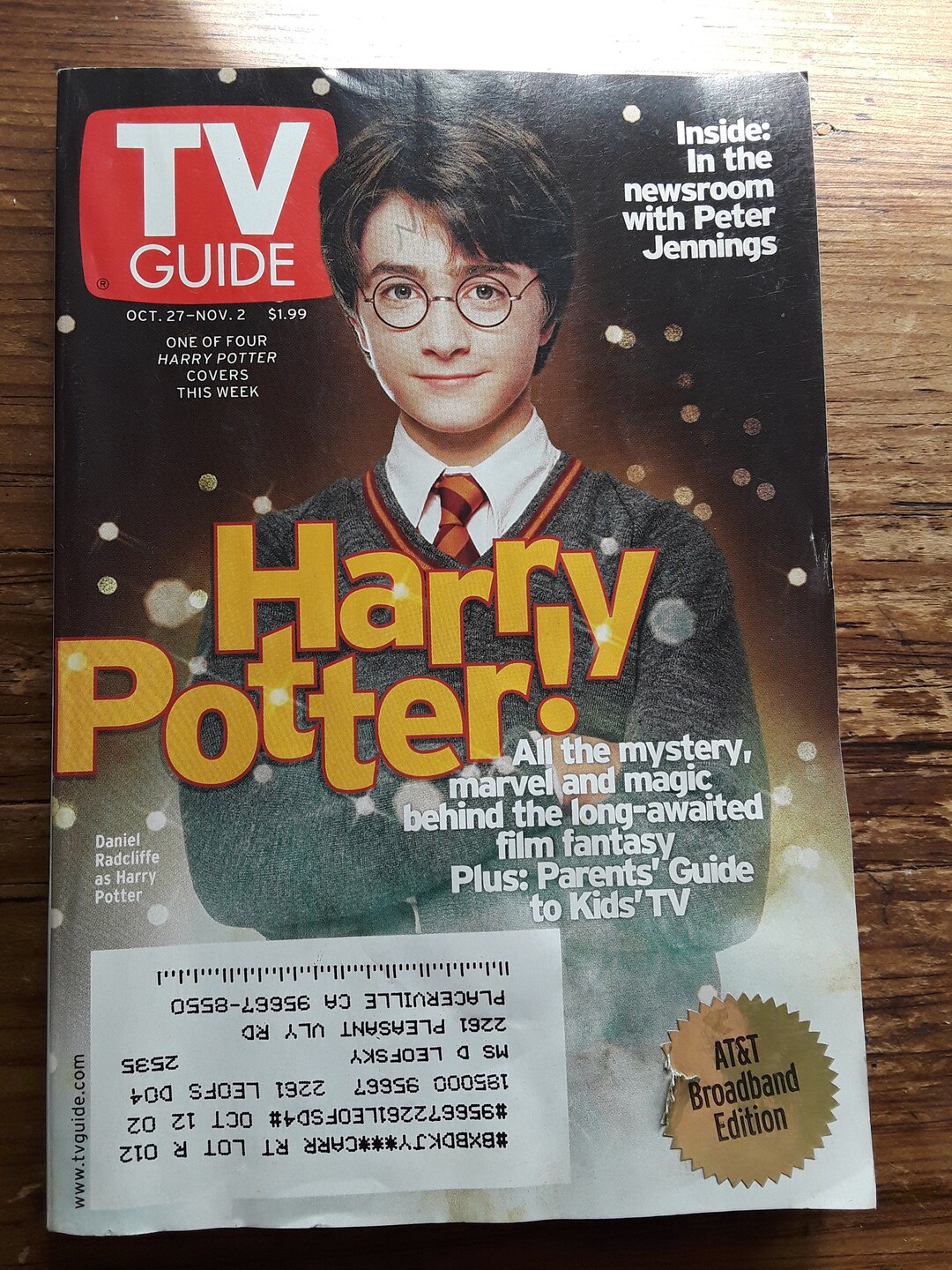 Vintage 2001 Harry Potter TV Guide - Etsy