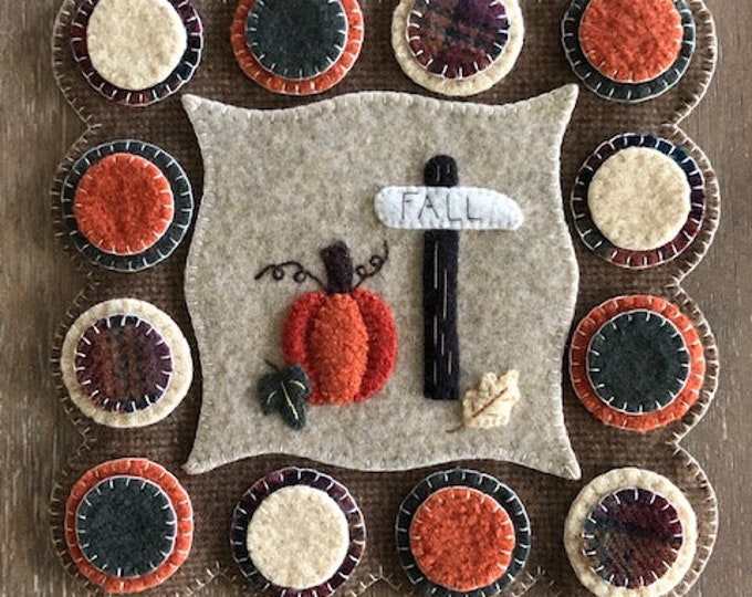 Wool Applique Candle Mat - Etsy