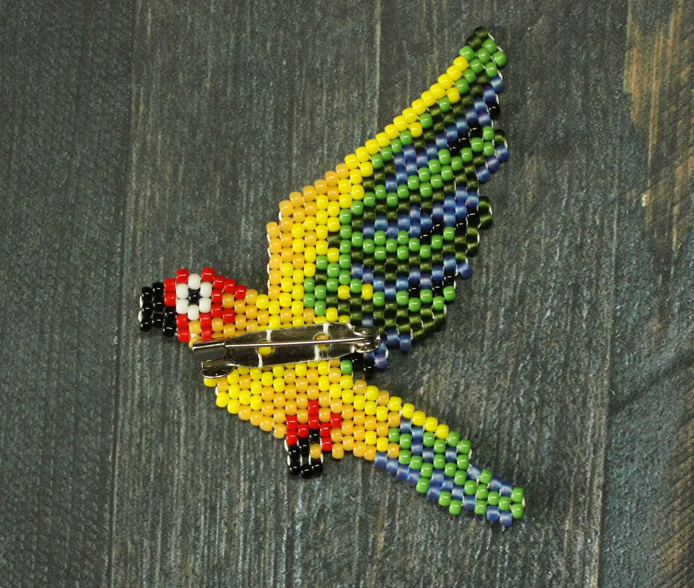 Beaded Brooch Wild Bird Brooch Handmade Parrot Badge Jewelry - Etsy