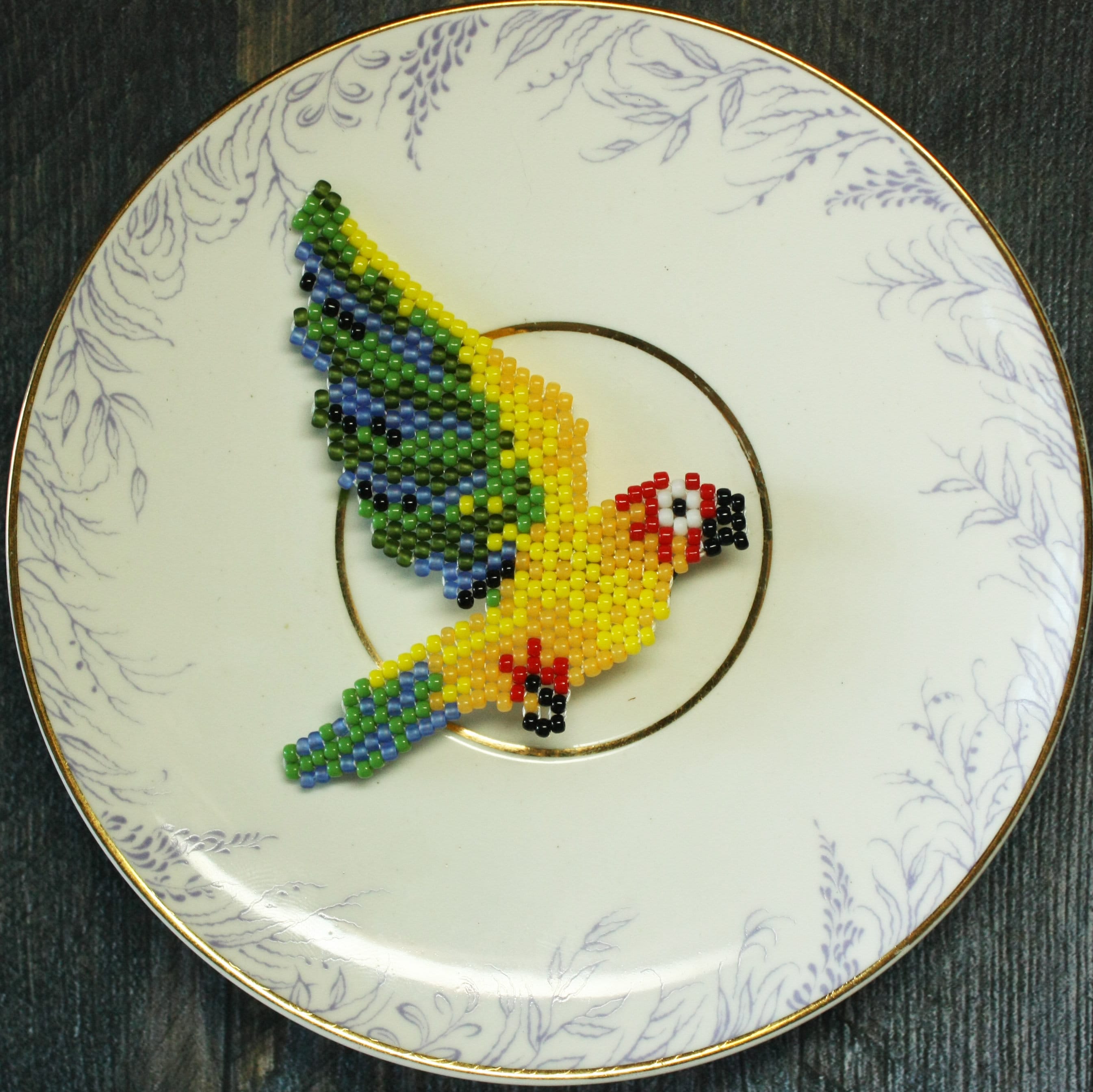 Beaded Brooch Wild Bird Brooch Handmade Parrot Badge Jewelry - Etsy