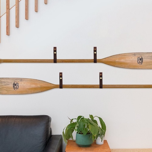 Leather Paddle Display Strap Wall Hanging Decor Horizontal - Etsy