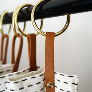 Bathroom Shower Curtain Hangers Large Curtain Hooks Leather Extends ...