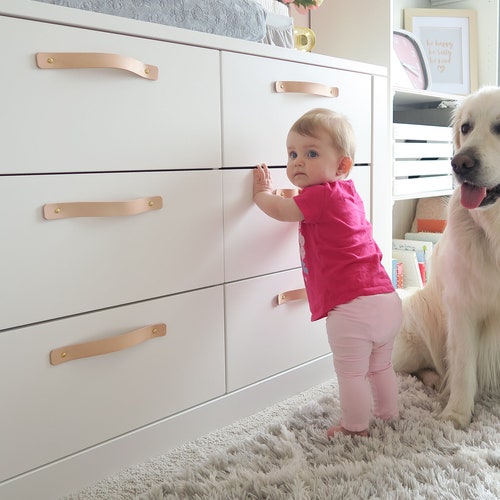 Leather Handles and Knobs for Dresser Baby Nursery Decor - Etsy