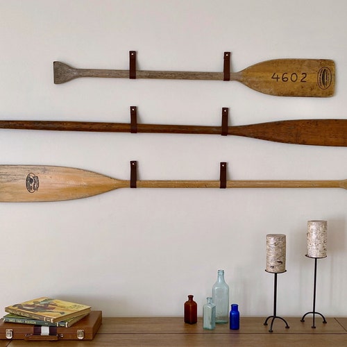 Leather Paddle Display Hanger Canoe Row Hook Wall Hanging - Etsy