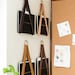 Leather Hanging File Storage Organizer Wall Hung Magazine Rack File ...