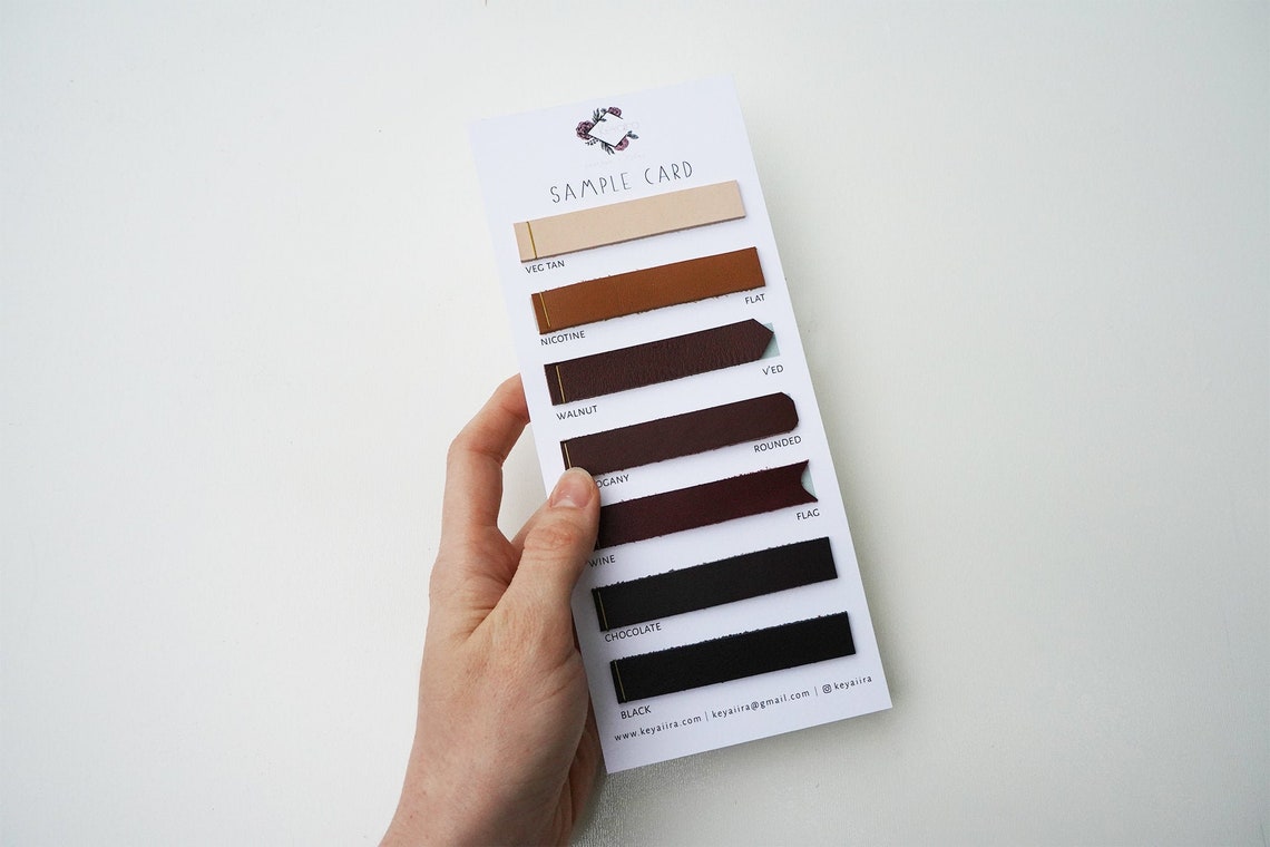 Sample Card for Leather Options Leather Swatches From | Etsy