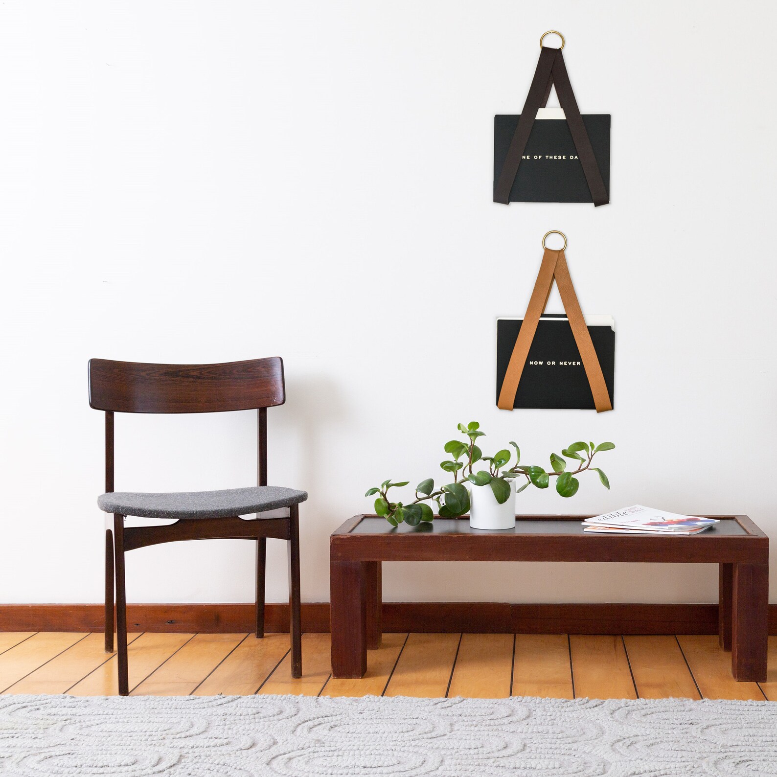 Leather Hanging File Storage Organizer Wall Hung Magazine Rack - Etsy