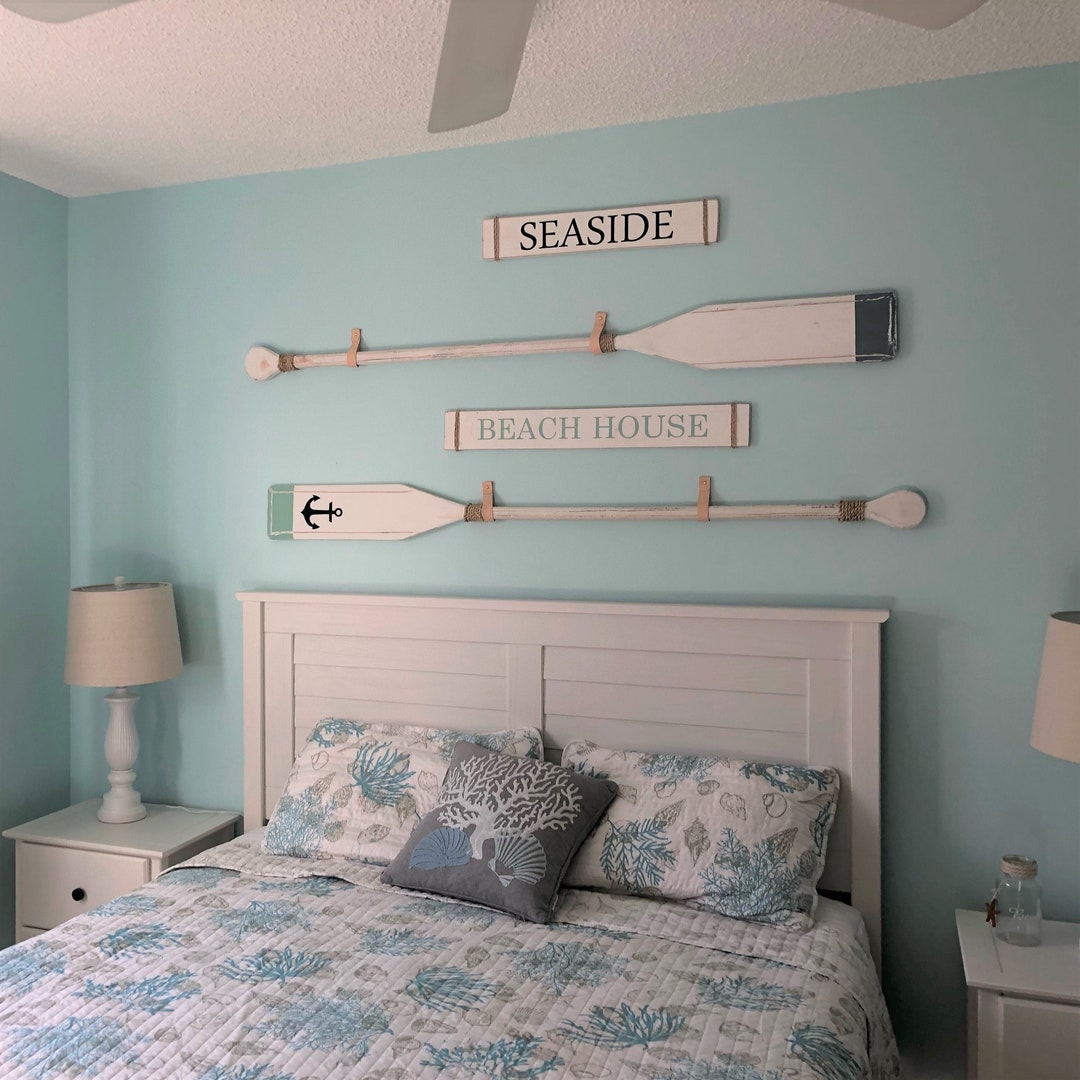 Leather Paddle Display Strap Wall Hanging Decor Horizontal Boat Oar ...