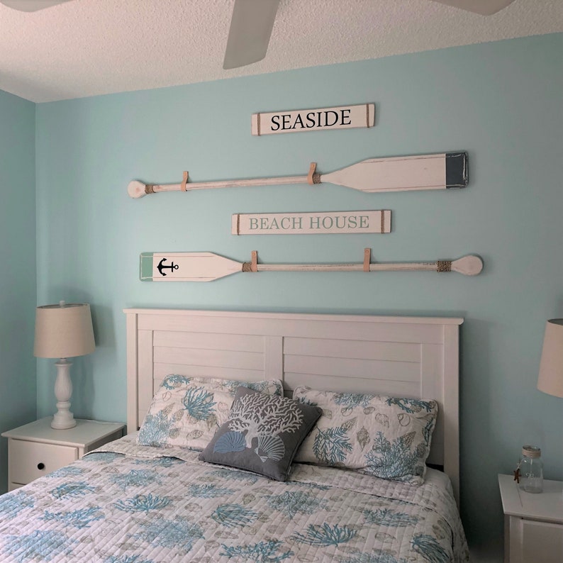 Leather Paddle Display Strap Wall Hanging Decor Horizontal Boat Oar ...