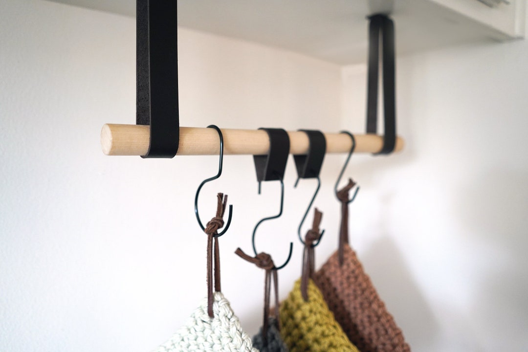 Leather Loop Hooks Household Storage & Organization Towel Holder ...