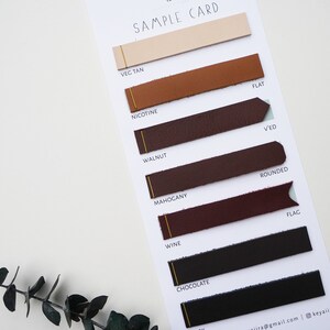 Sample Card for Leather Options Leather Swatches From | Etsy