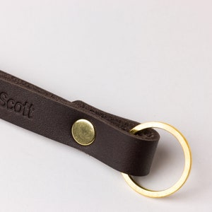 Personalized Leather Looped Key Fob Keychain for Women Gifts for Her ...