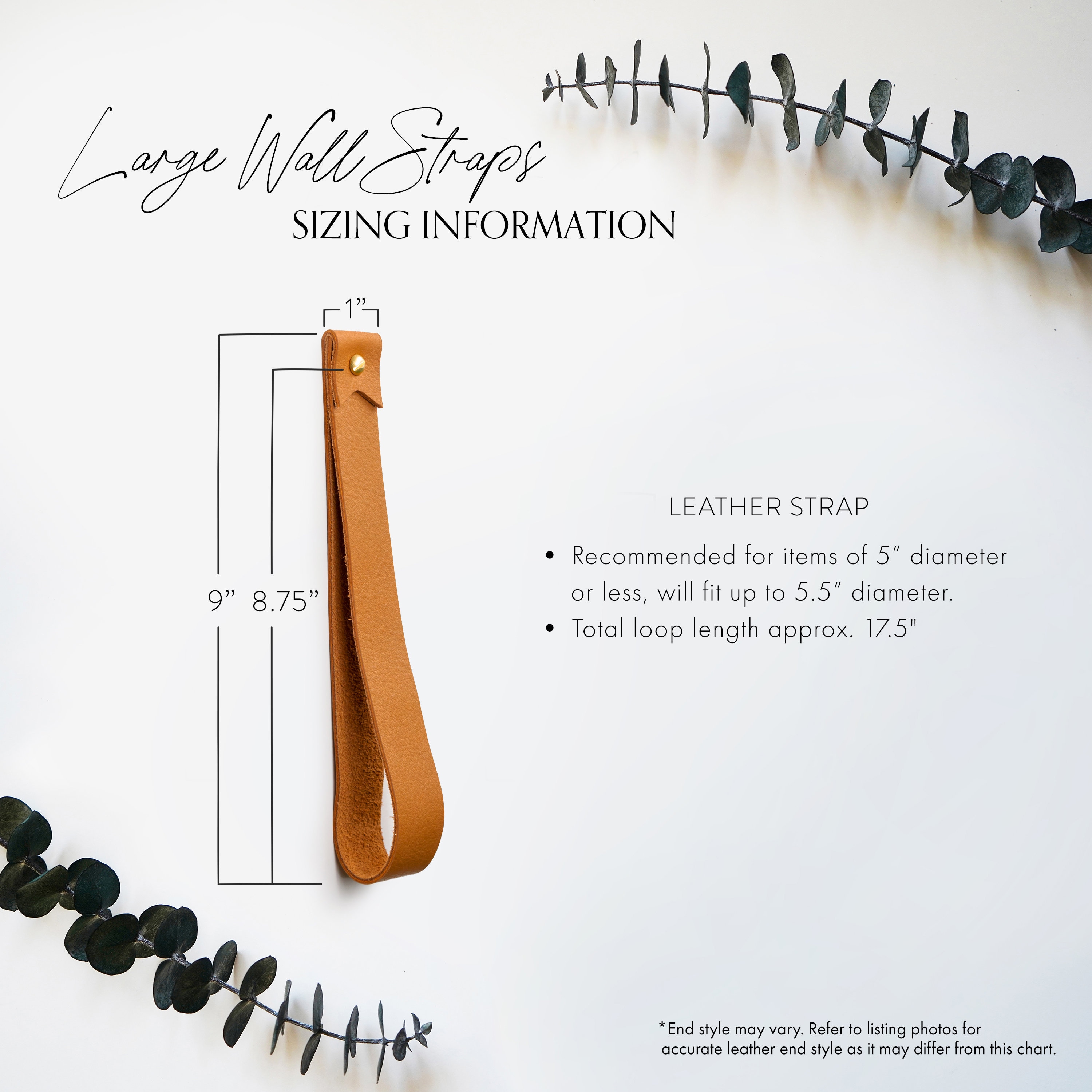 Large Minimalist Leather Display Strap Hanger for Bathroom Towel Holder ...