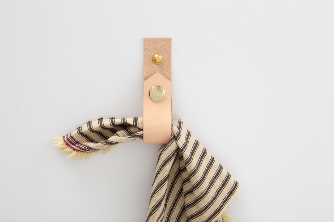 Leather Snapping Wall Hook Snap Closure - Minimal Modern Decor Design ...