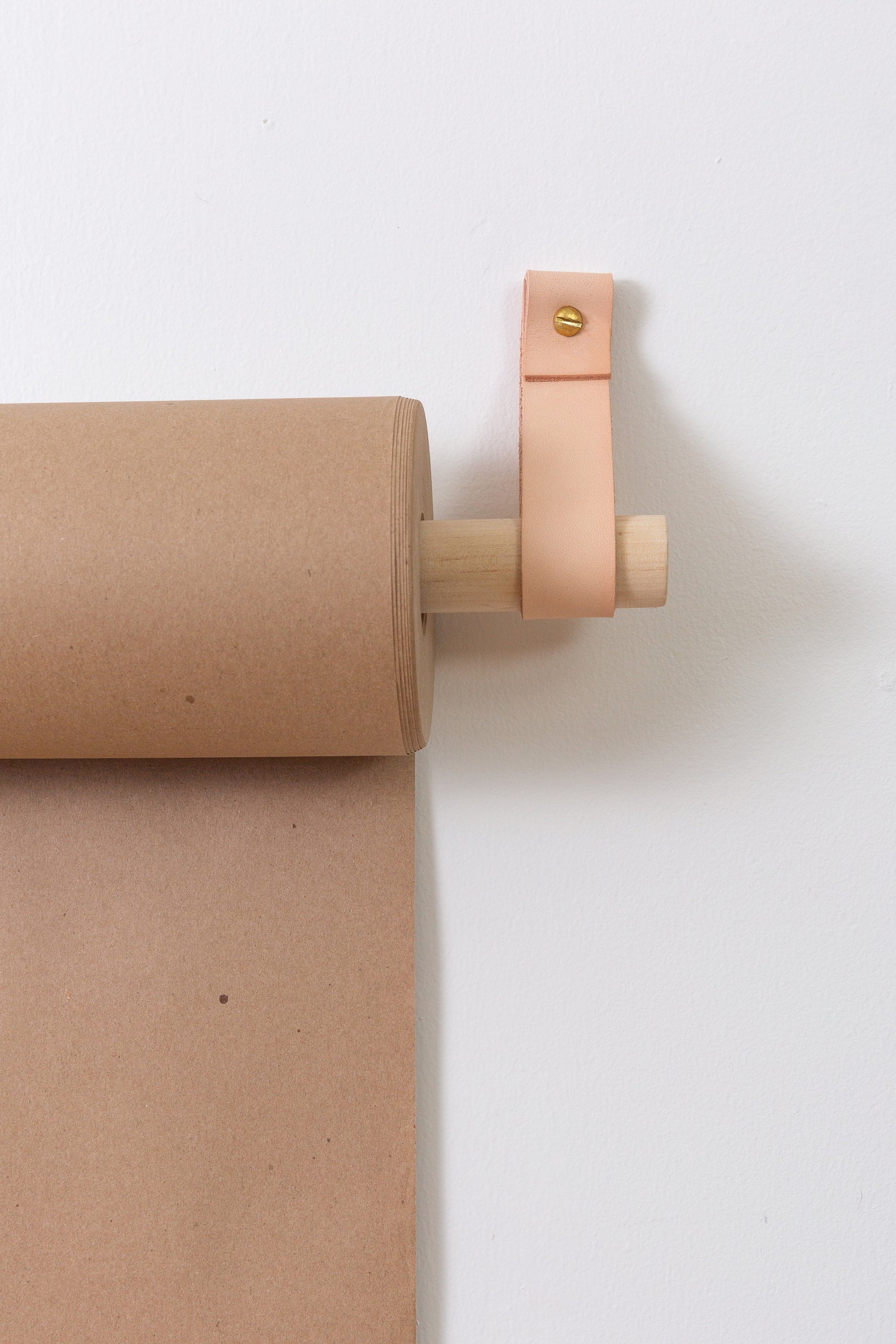 Butcher Paper Roll Dispenser Leather & Wood Kraft Paper Holder - Etsy