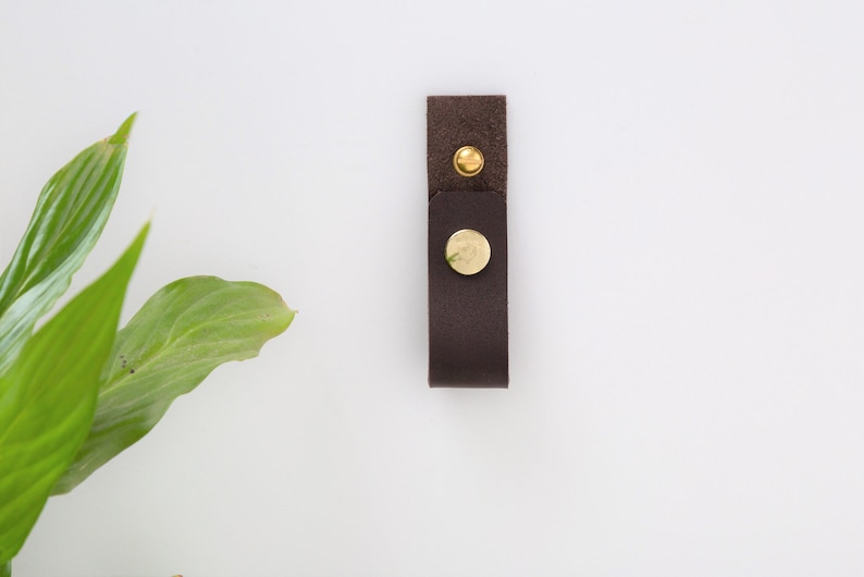 Small Leather Hanging Snap Strap round End Style Opening & - Etsy