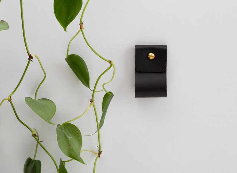 Small wide leather wall hanging strap towel hook for wall | Etsy