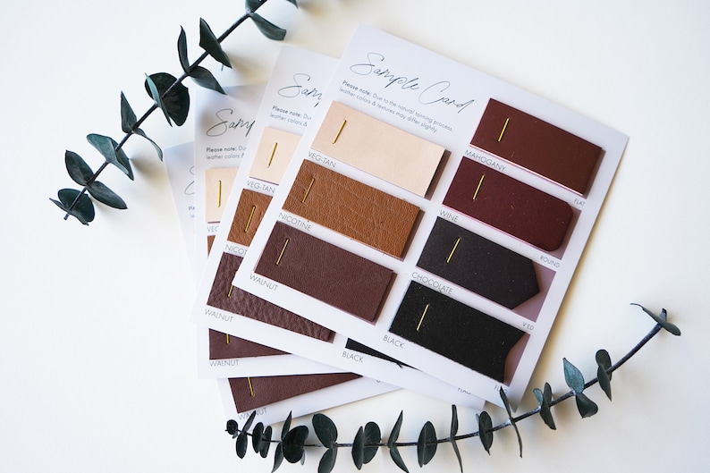 Sample Card for Leather Options, Leather Swatches From Keyaiira, Mix ...