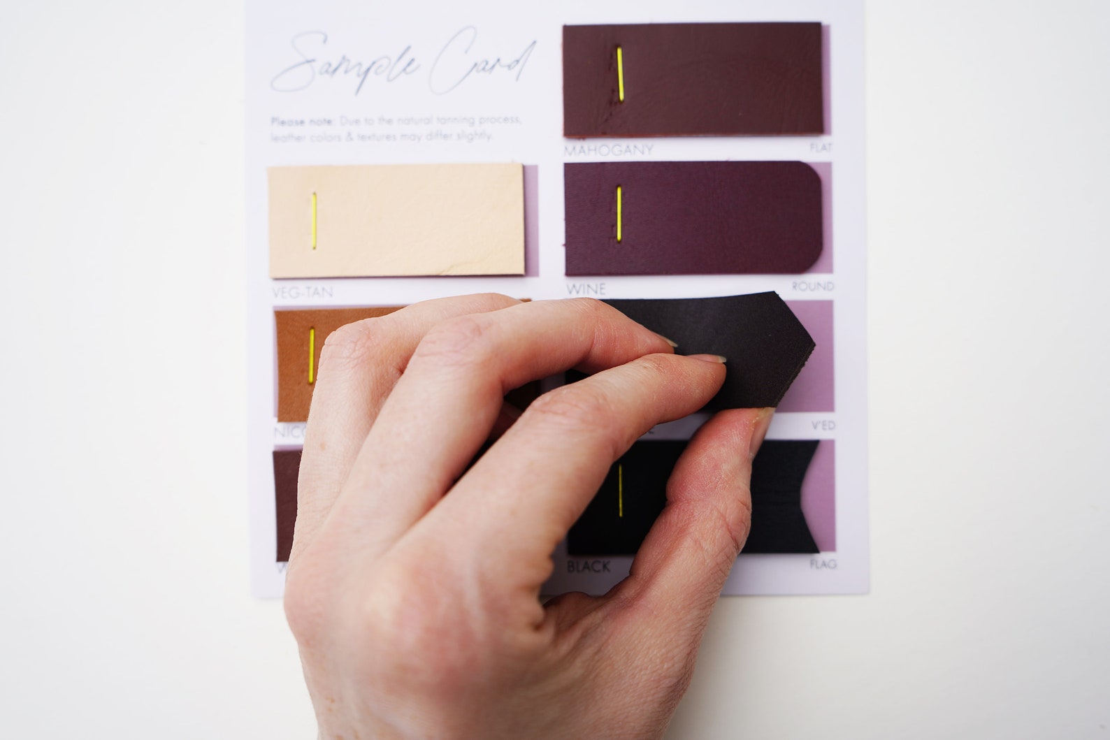 Sample Card for Leather Options, Leather Swatches From Keyaiira, Mix ...