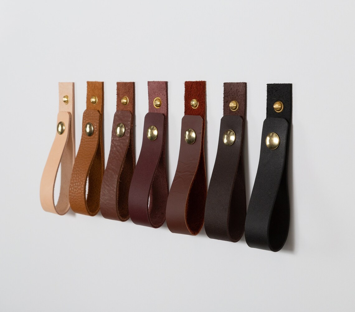 Leather Snapping Wall Hook Snap Closure Minimal Modern Decor - Etsy