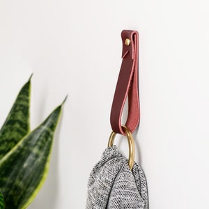Leather Wall Hanging Strap | Wall Hook| Hanging Storage | Home Decor ...