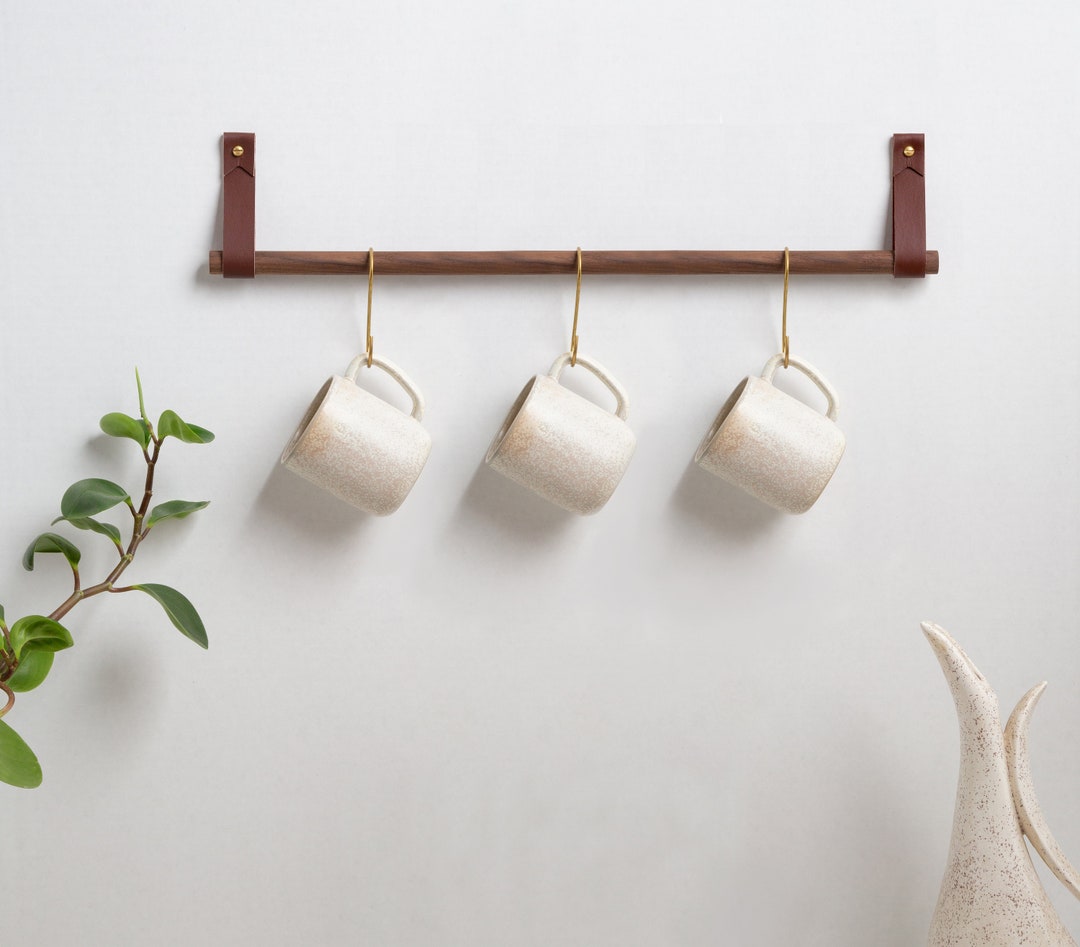 Hanging Storage Kit Kitchen Pot Rack Rod Hooks for Mugs Kitchen Utensil ...