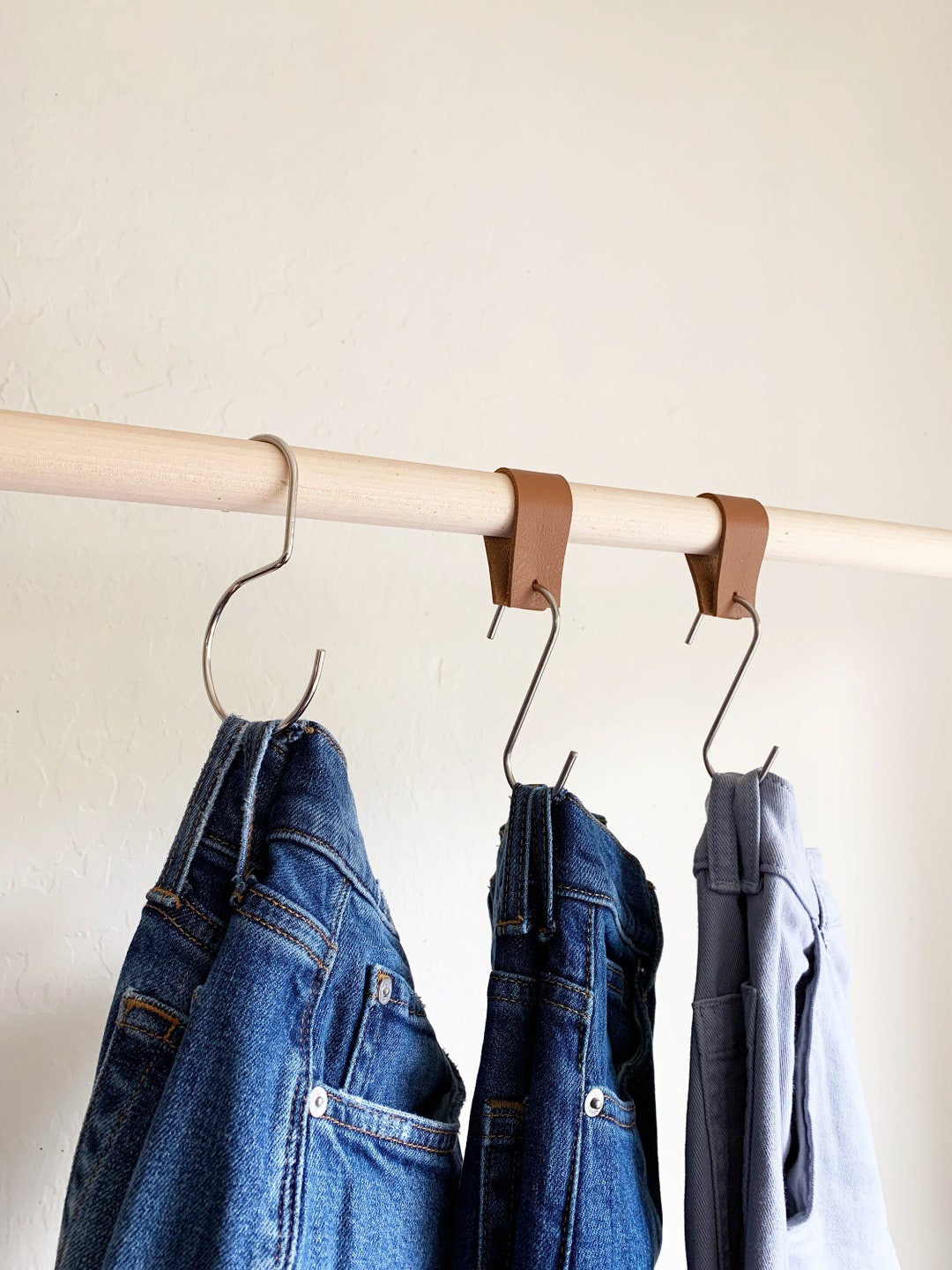 Jean Hooks With Leather Loops for Pants, Blue Jeans, Purses & Bags ...