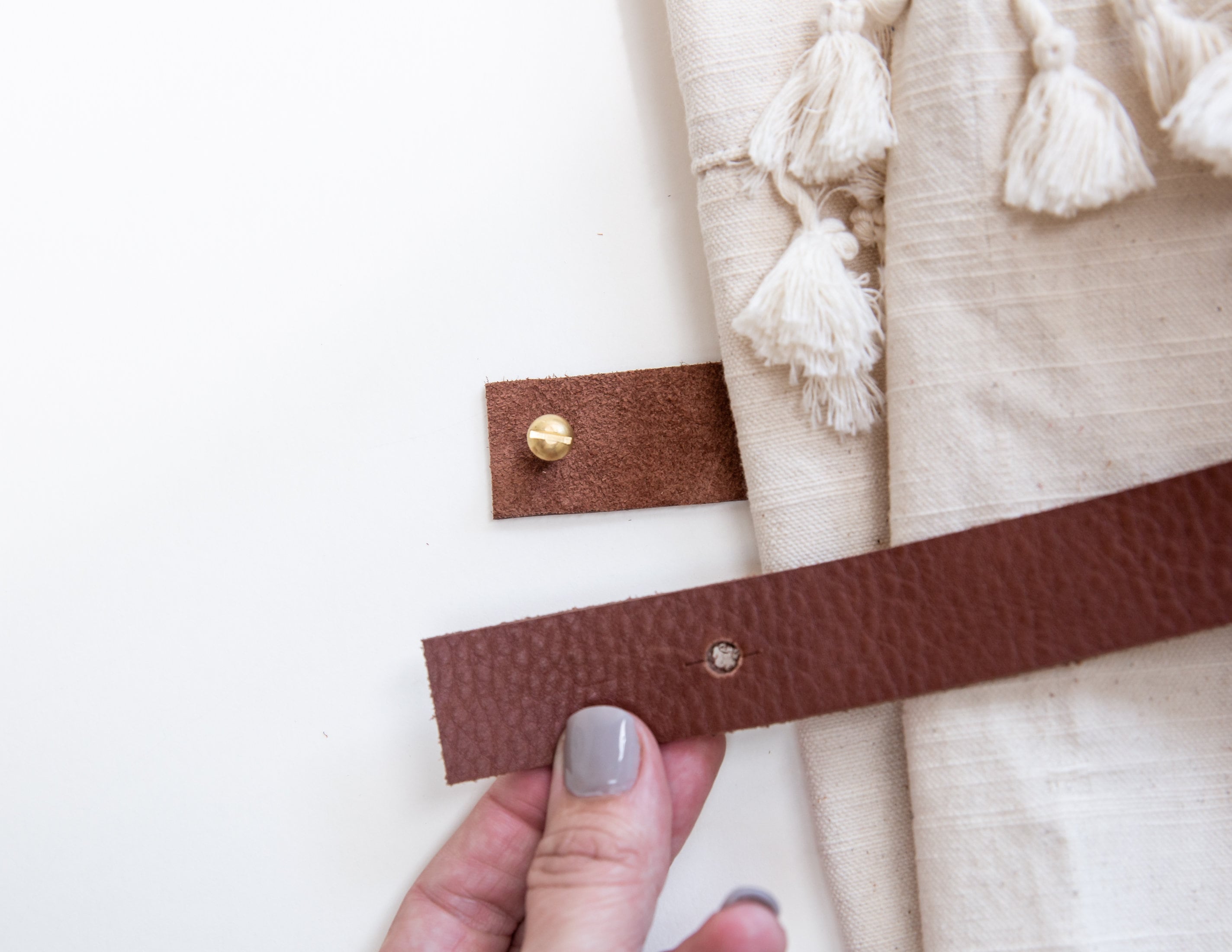 Leather Tieback Flat End Minimal Leather Hold Back Modern | Etsy