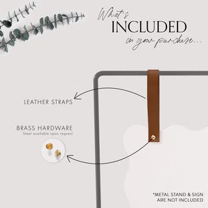 Leather Sign Straps for Hanging Ceremony and Reception Foamboard Signs ...