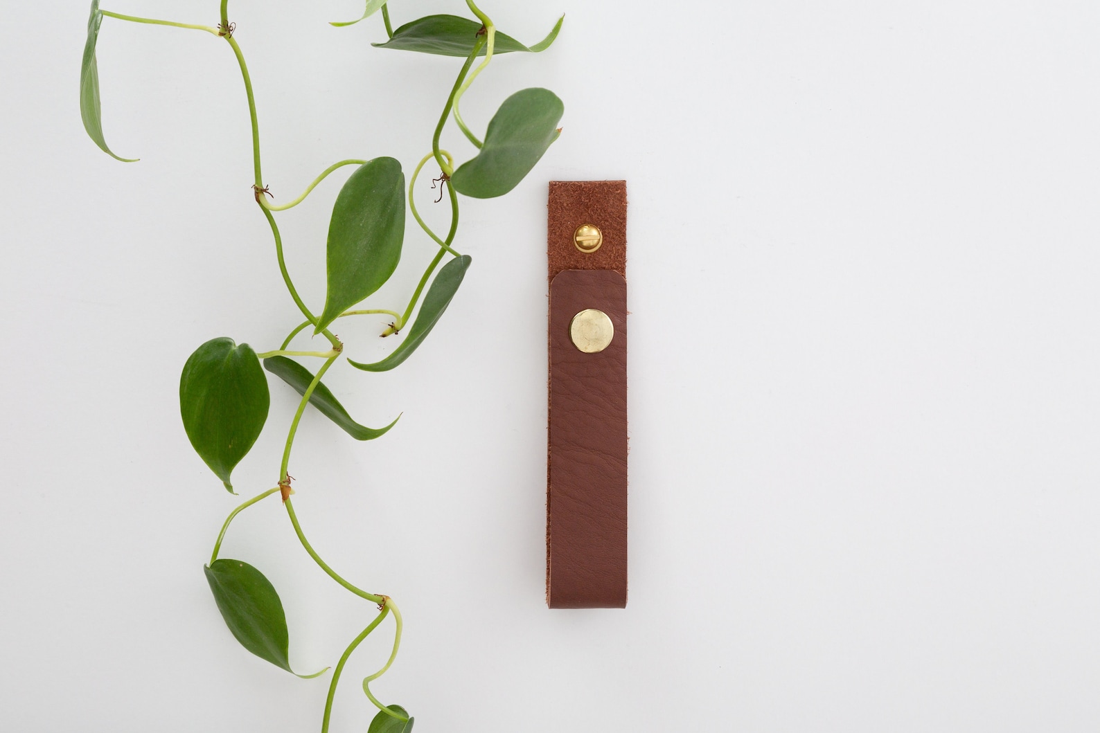 Leather Snapping Wall Hook Snap Closure Minimal Modern Decor - Etsy