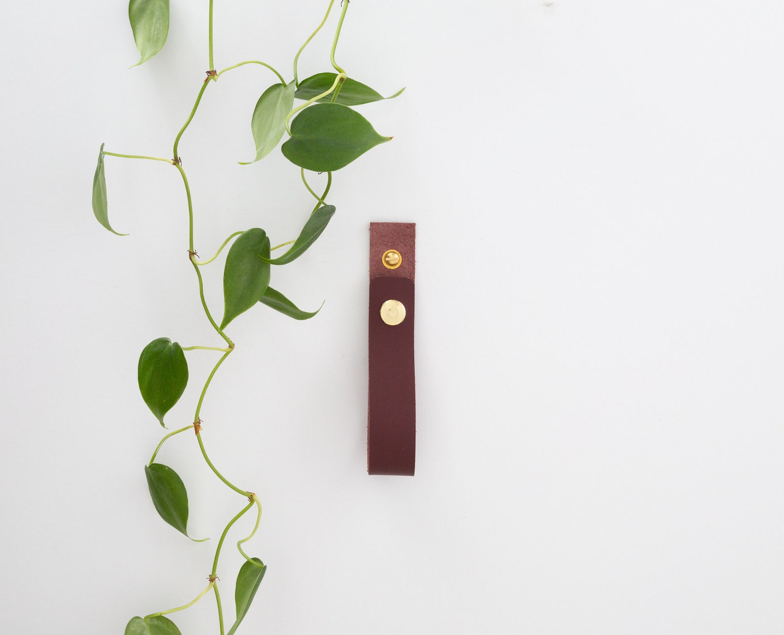 Leather Snapping Wall Hook Snap Closure Minimal Modern Decor - Etsy
