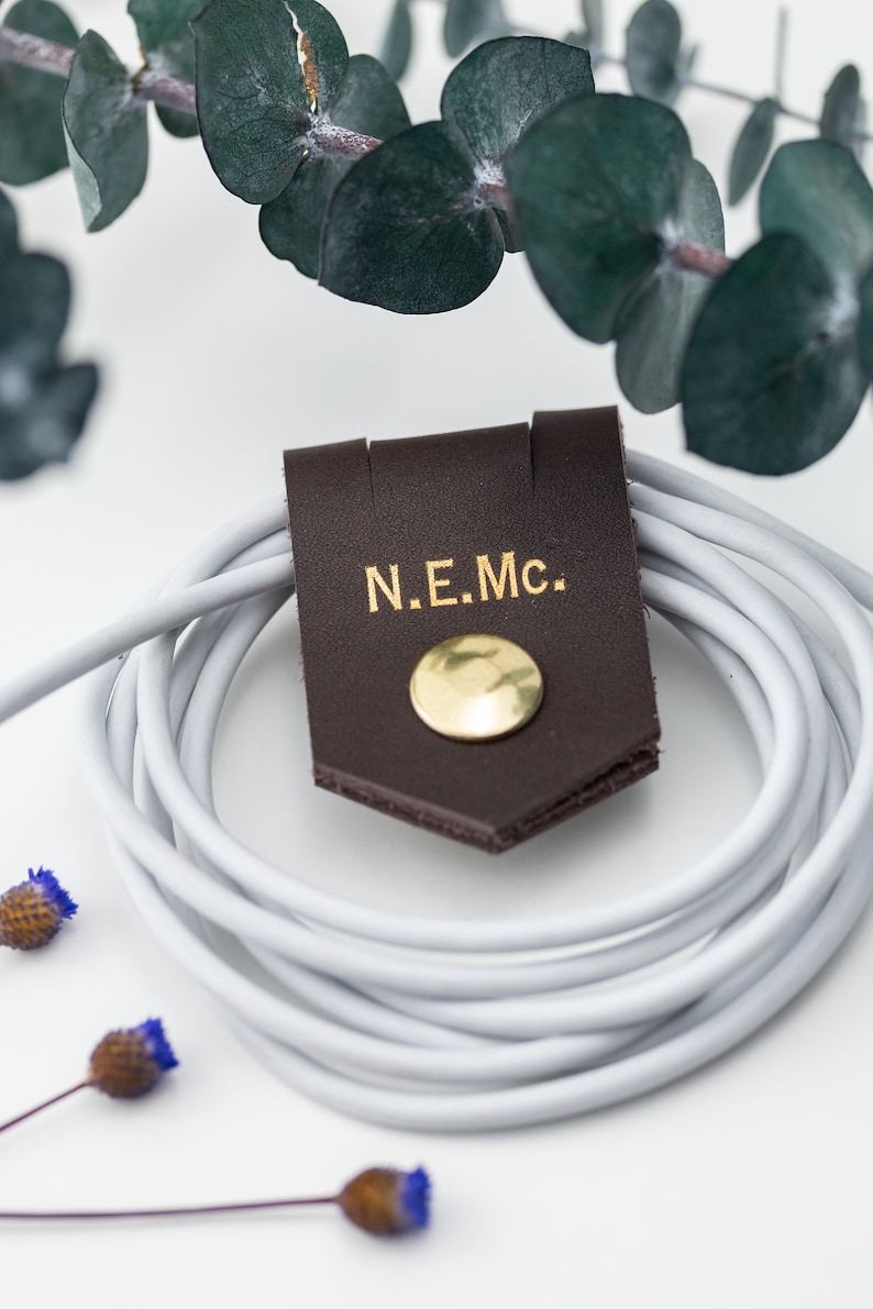 Large cord organizer personalized cord keeper for laptop cord | Etsy