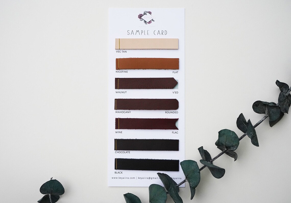 Sample Card for Leather Options Leather Swatches From | Etsy