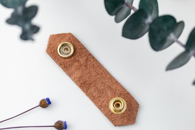 Leather Cord Keeper Set Personalized Leather Cord Holder | Etsy