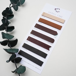 Sample Card for Leather Options Leather Swatches From | Etsy