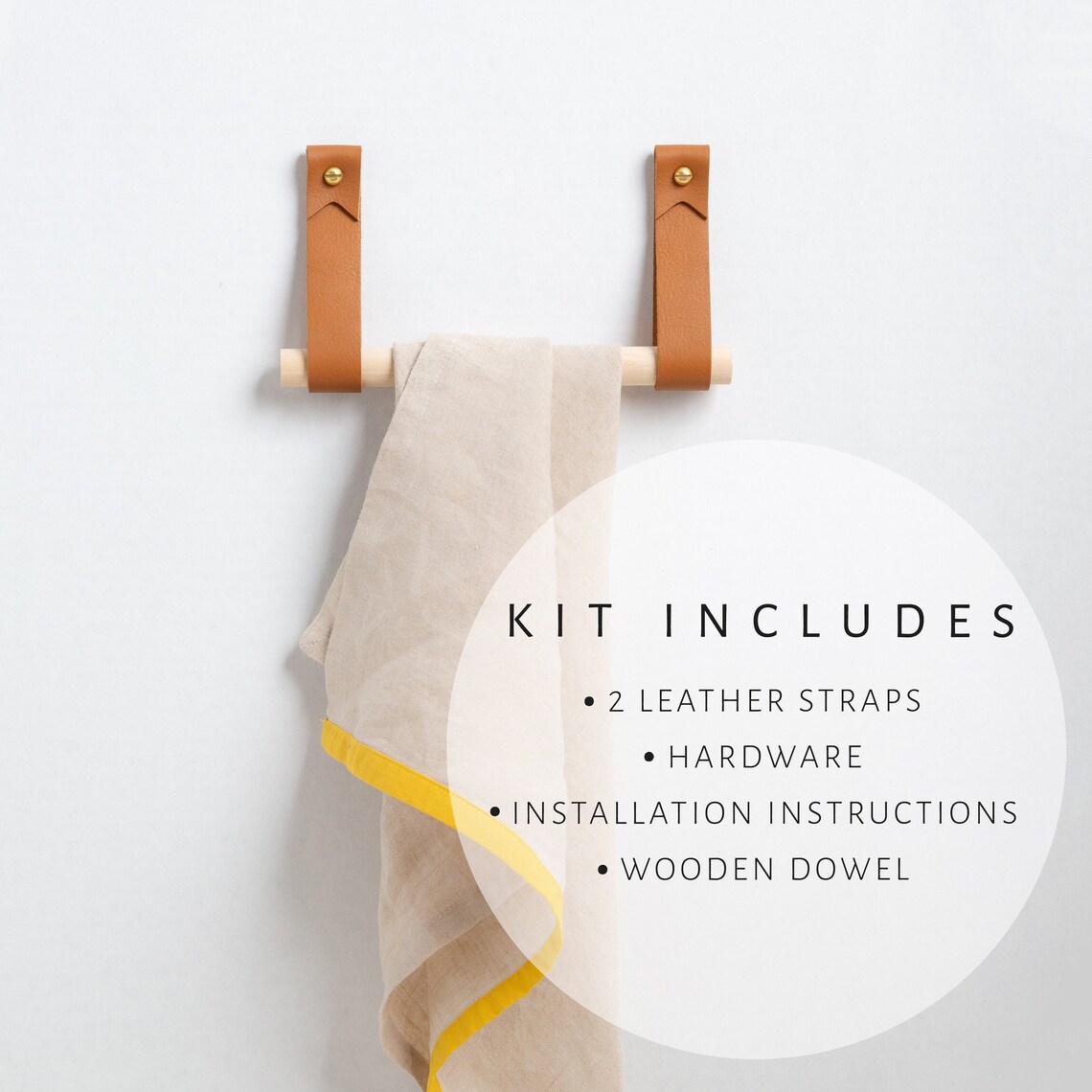 Towel Holder Kit Kitchen & Bath Towel Rack Storage Wall Mounted ...