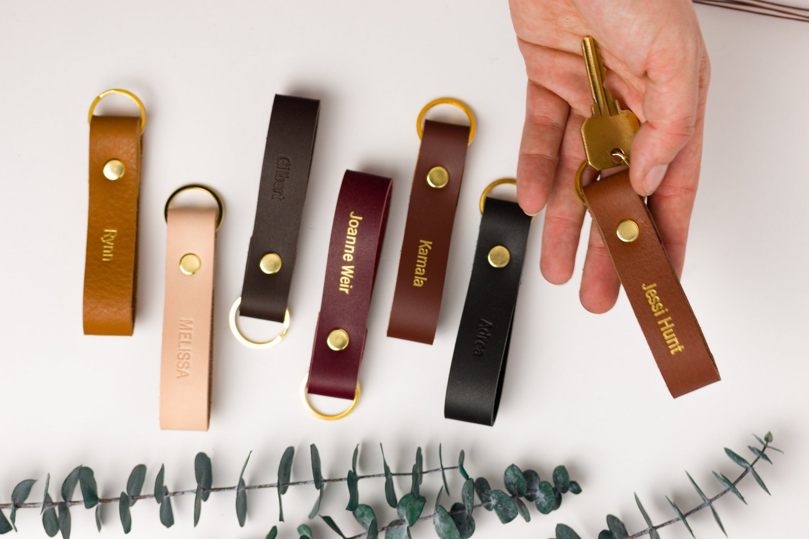 Personalized Keychain Leather Keychain Personalized Keyfob - Etsy