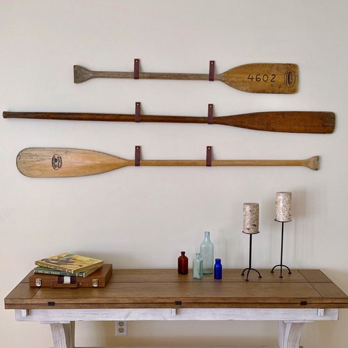 Leather Paddle Display Hanger Canoe Row Hook Wall Hanging - Etsy