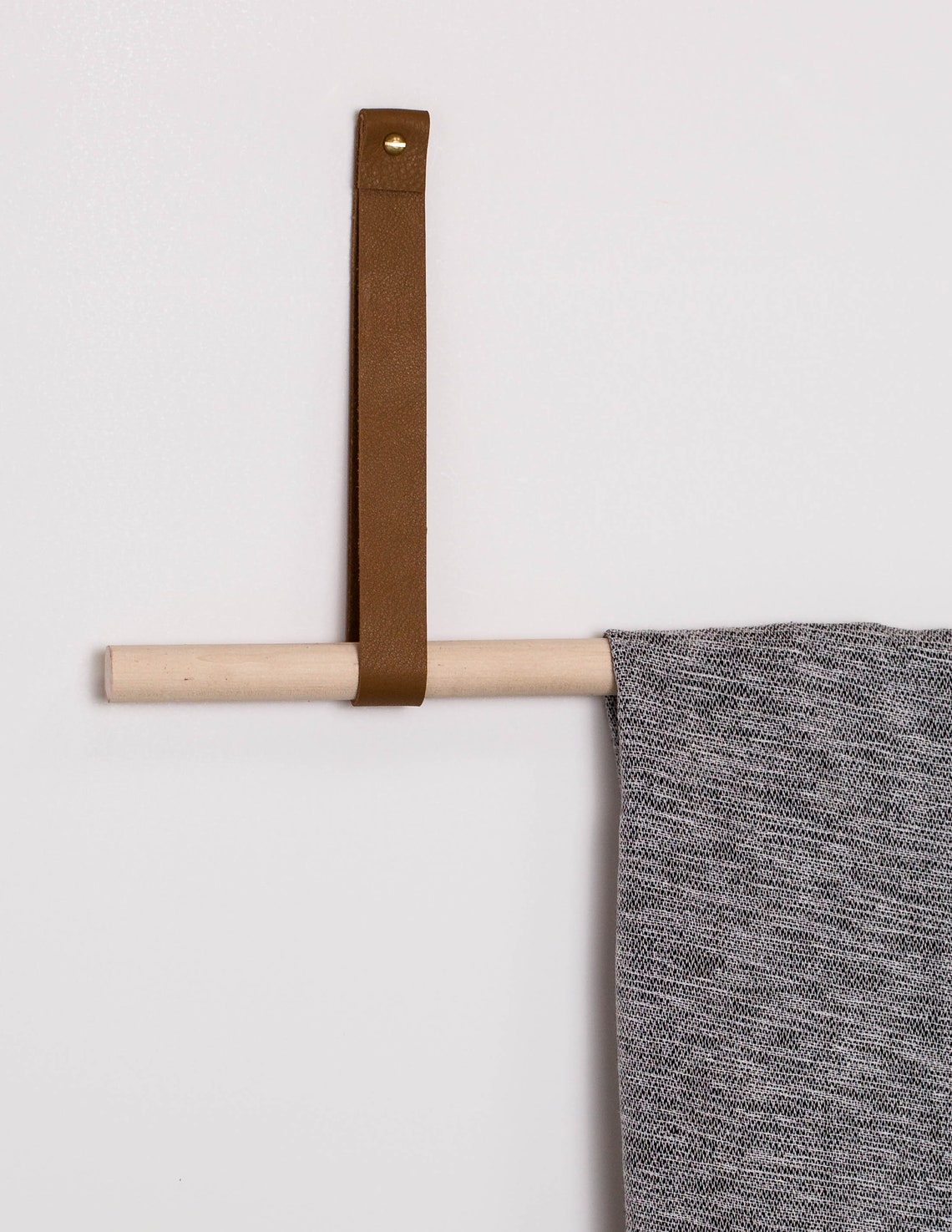 Leather hooks for wall hanging paper towel holder simple | Etsy